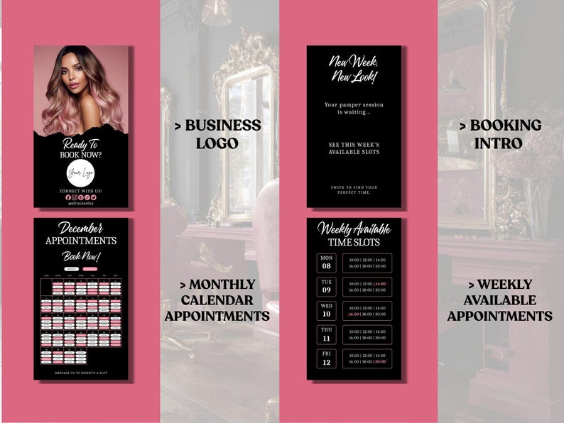 Weekly Available Appointments Template Availability Calendar Instagram ...