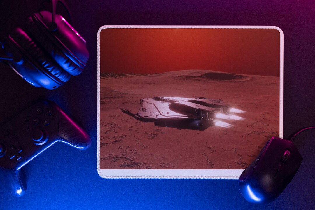 Spaceship Mouse Pad, Sci-fi Gaming Desk Mat, Customizable - Etsy