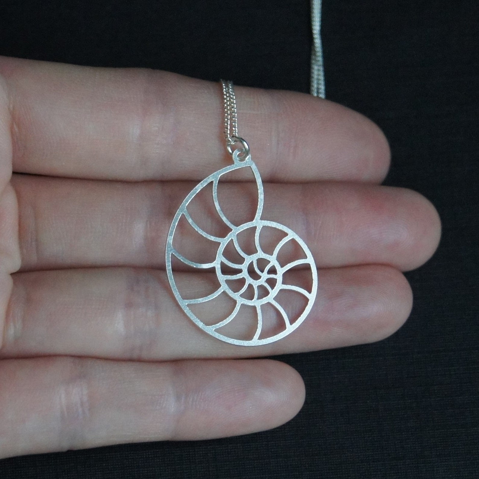 Nautilus Necklace, Sterling Silver, Seashell, Handmade Necklace ...