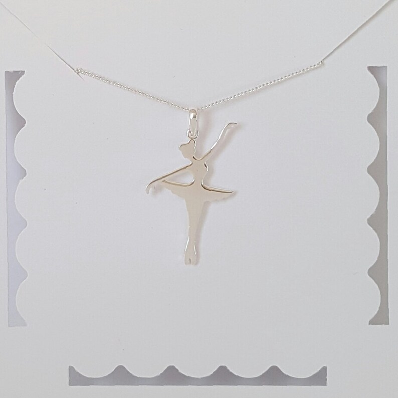 Sterling Silver Ballerina Necklace Ballet Dancer Necklace - Etsy