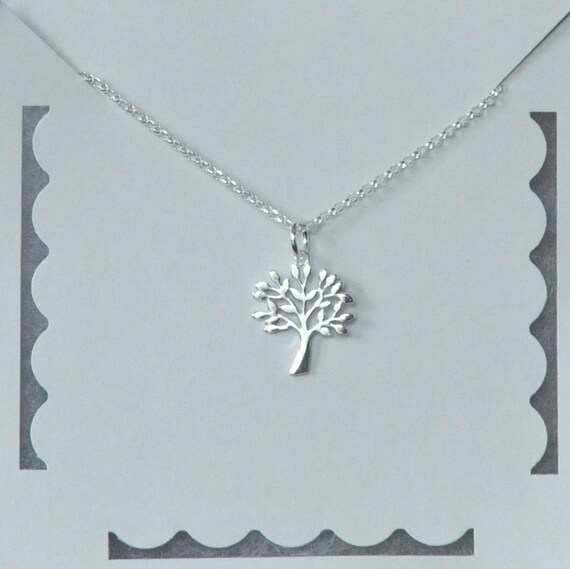 Tree Necklace Family Tree Necklace Sterling Silver Tree of | Etsy