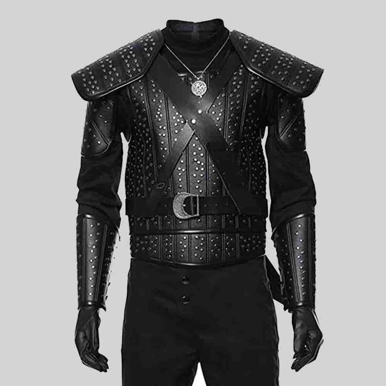 Medieval Warrior Armor Costume: Faux Leather LARP Cosplay Outfit - Etsy