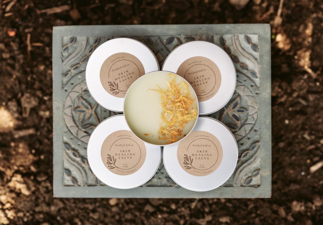 Herbal Healing Salve – Yarrow & Calendula Infused Balm for Skin Repair ...