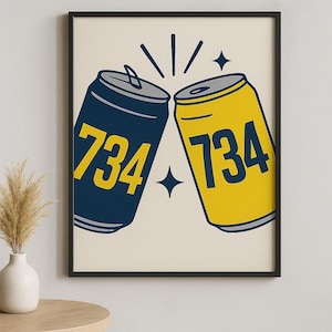 University of Michigan Poster Set: Ann Arbor Prints, Wolverines Art ...