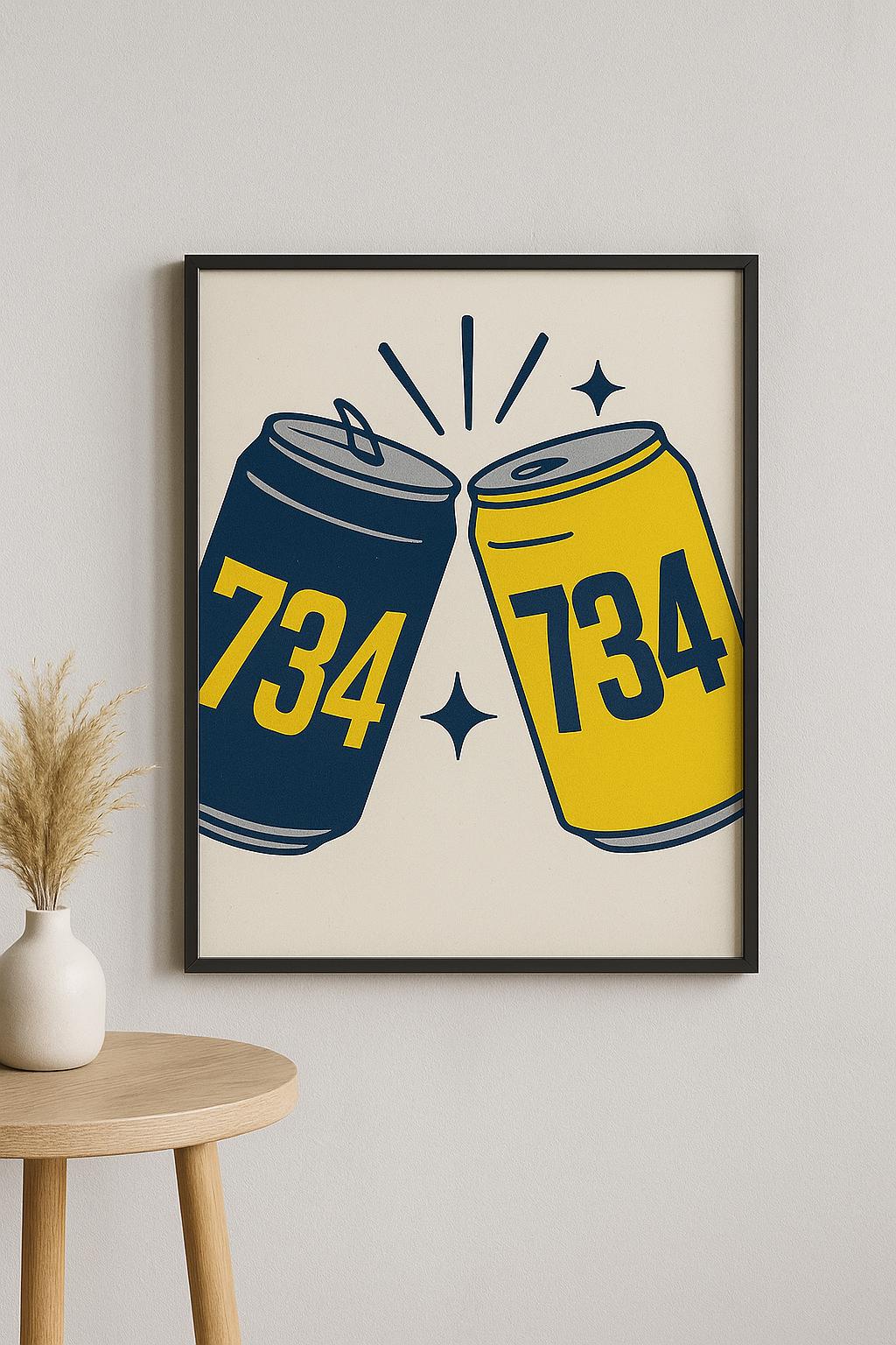 University of Michigan Poster Set: Ann Arbor Prints, Wolverines Art ...