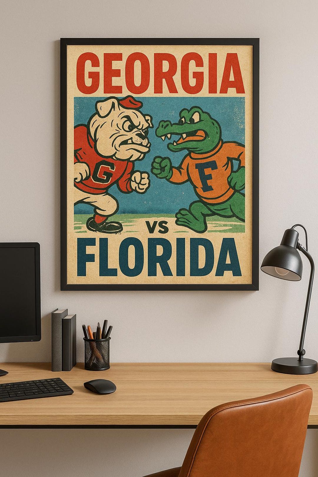 Retro College Football Rivalry Posters | Vintage Digital Download ...