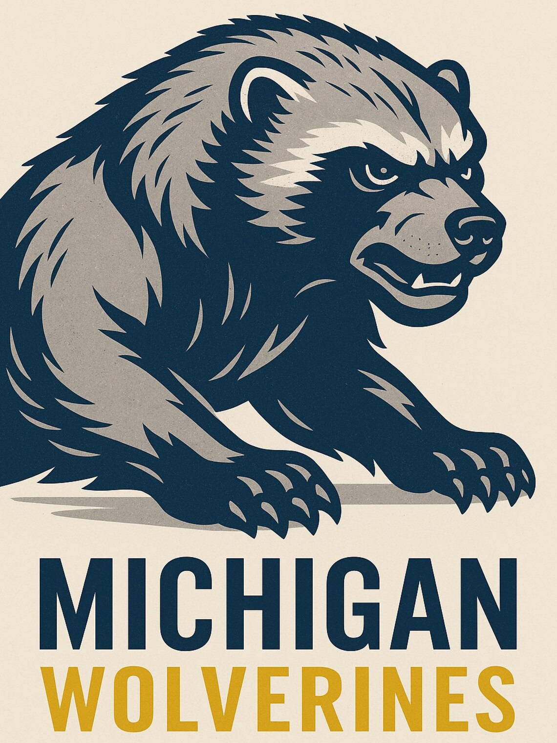 University of Michigan Poster Set: Ann Arbor Prints, Wolverines Art ...