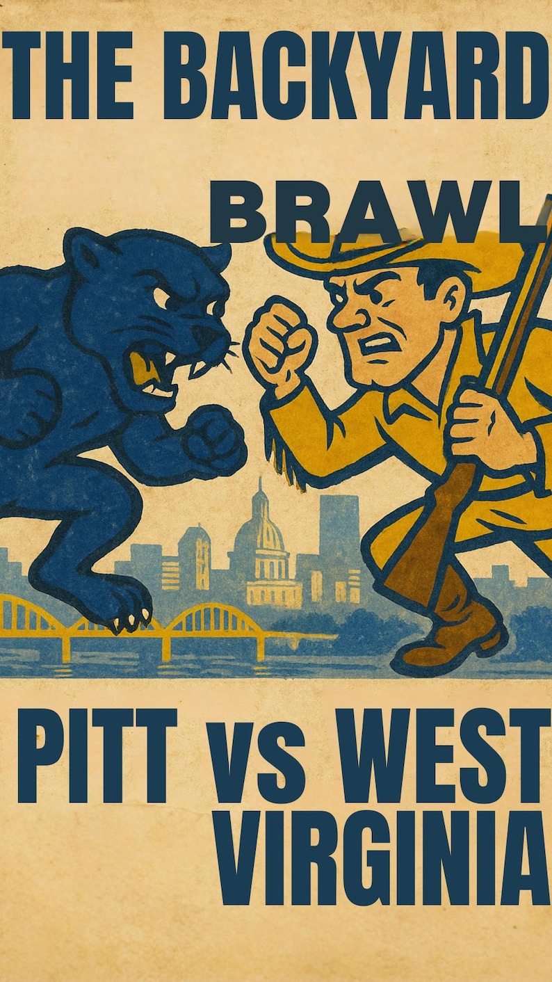 Retro College Football Rivalry Posters | Vintage Digital Download ...