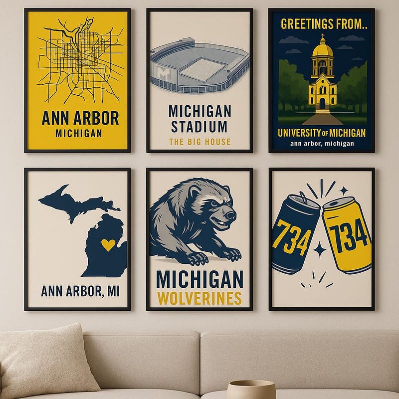 Michigan Poster - Etsy