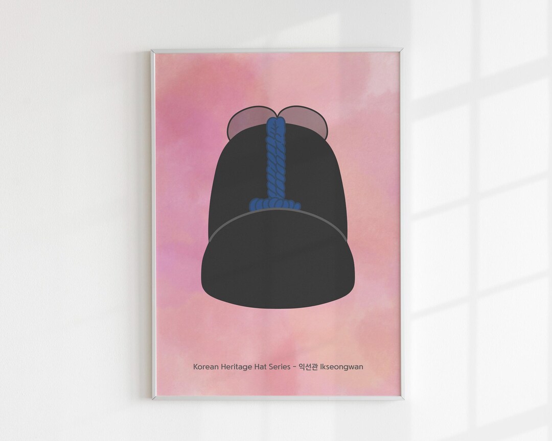 Korean Ikseongwan Hat Wall Art Printable – Modern Digital Download ...