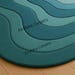 Modern Wavy Blue Tufted Rug 3D Layered Handmade Carpet Abstract Custom ...