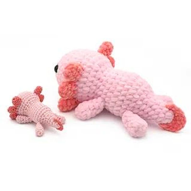 Cute Axolotl Crochet Pattern, Amigurumi Axolotl, DIY, Handmade Axolotl ...