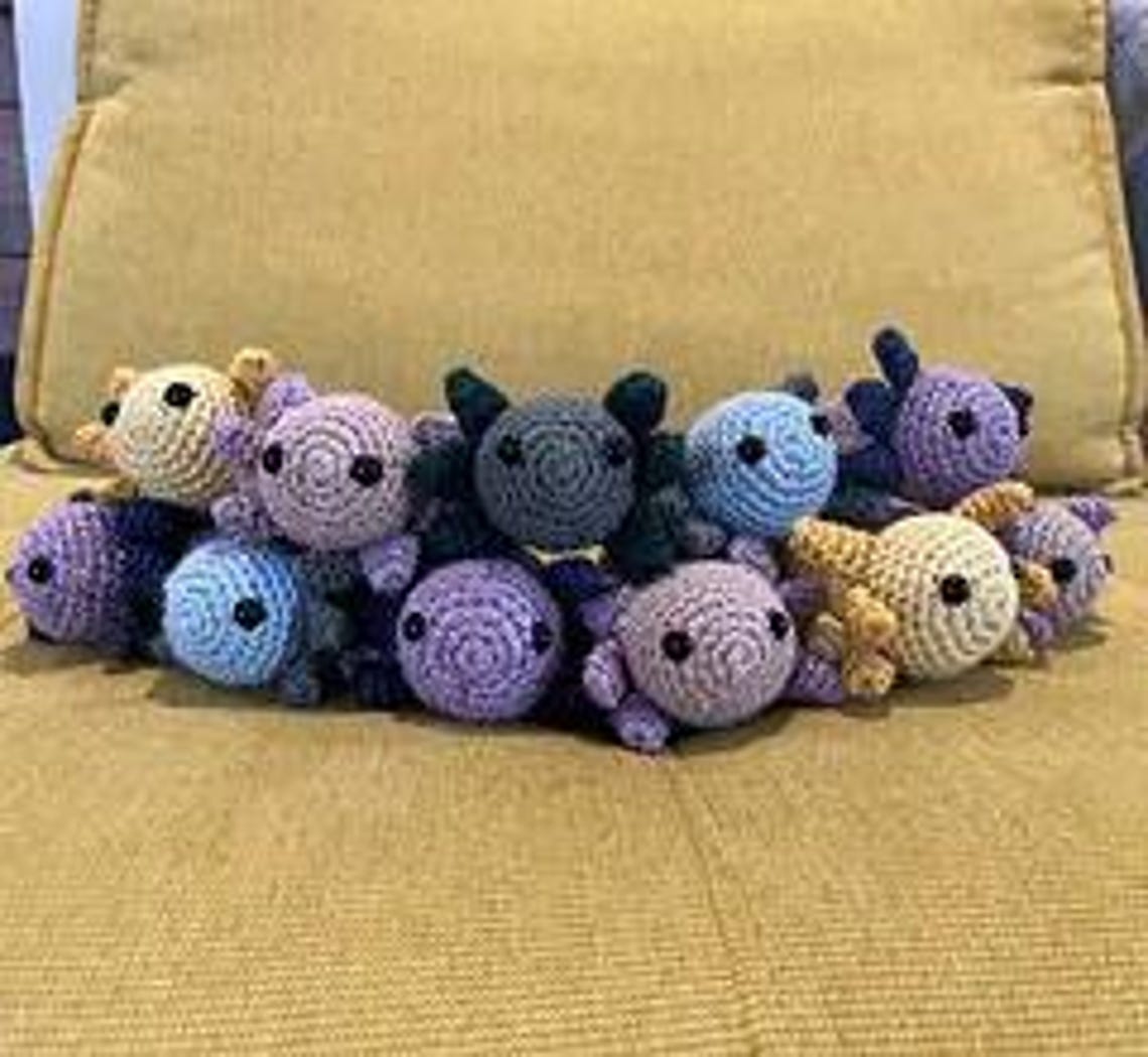 Cute Axolotl Crochet Pattern, Amigurumi Axolotl, DIY, Handmade Axolotl ...