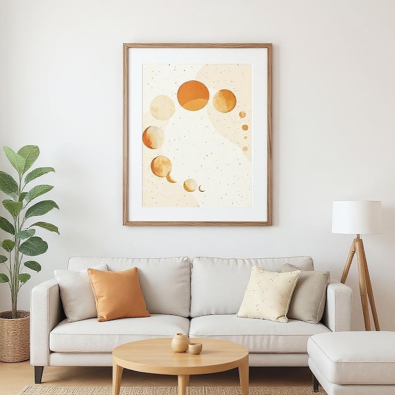 Boho Moon Phases Wall Art Printable – Earth Tone Digital Download ...