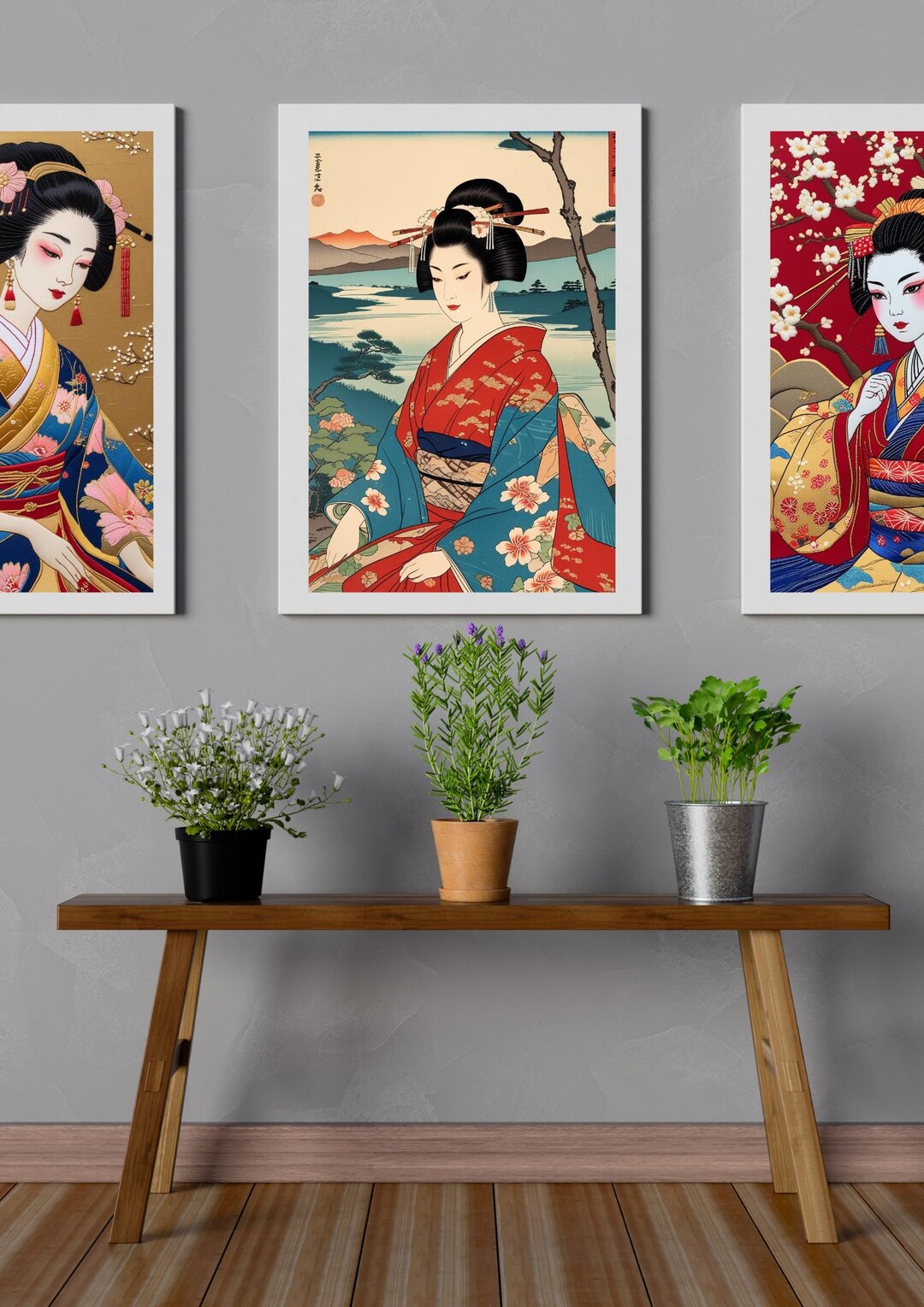 Princess Zen Wall Painting Art, A Perfect Gift for Japan Lovers ...