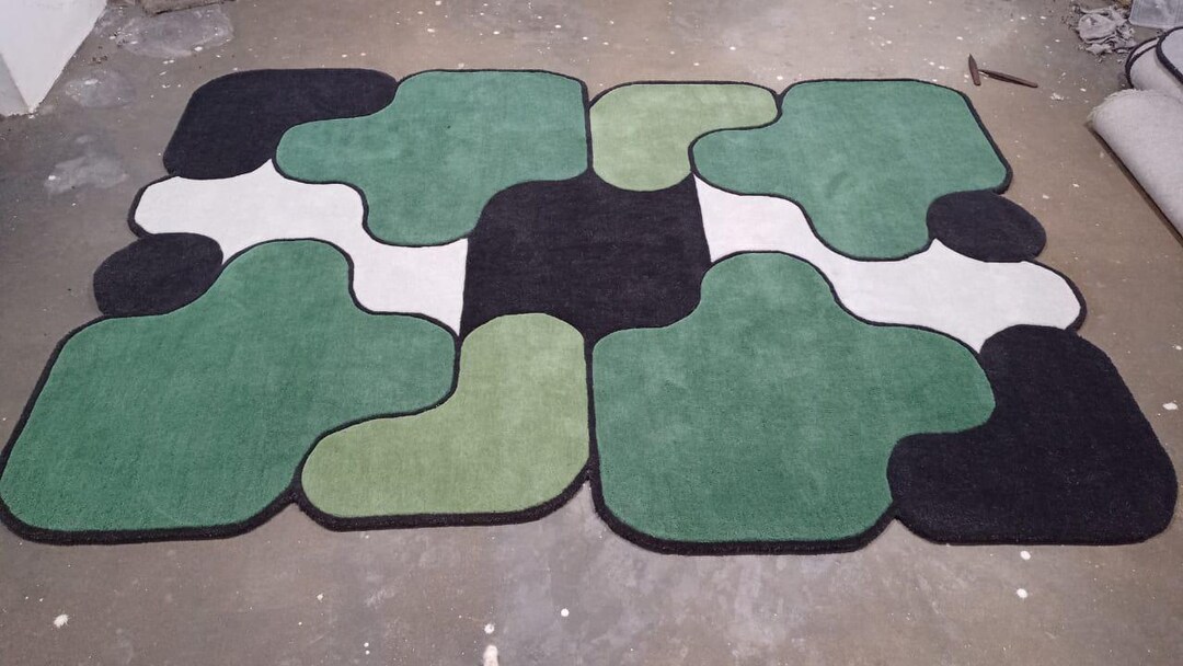 Carpet, , Hand Tufted , Wool Carpet , Craft Shop, Green Carpet , Zig ...