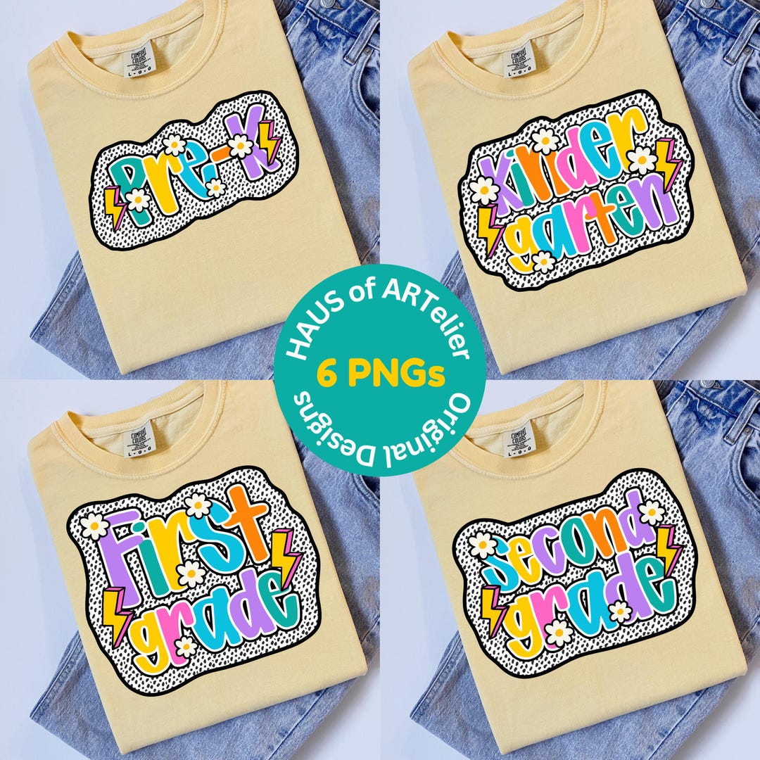 Back to School Cheetah Print PNG Bundle: Pre-k to 4th Grade (digital ...
