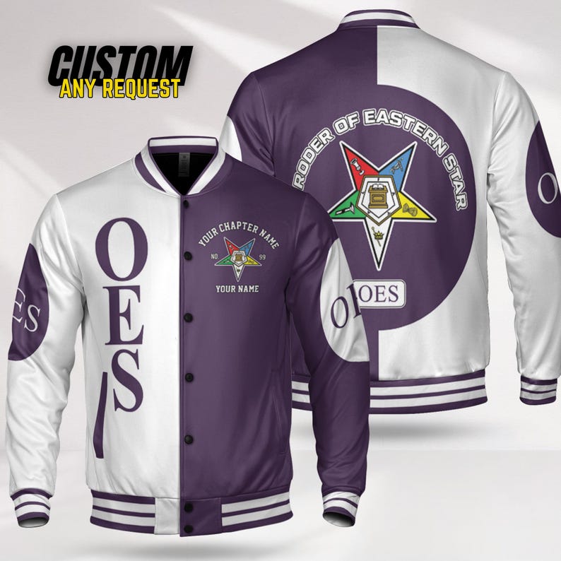 Customize Order of the Eastern Star OES Pentagon Down AF&AM Baseball ...