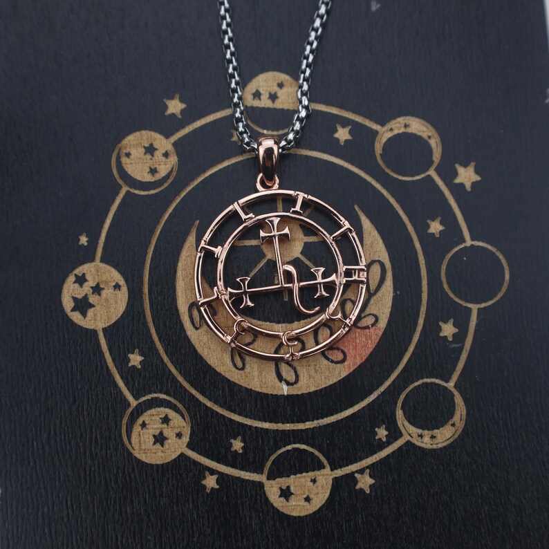 Lilith Sigil Pendant Necklace – 925 Sterling Silver Triple Moon Goddess ...