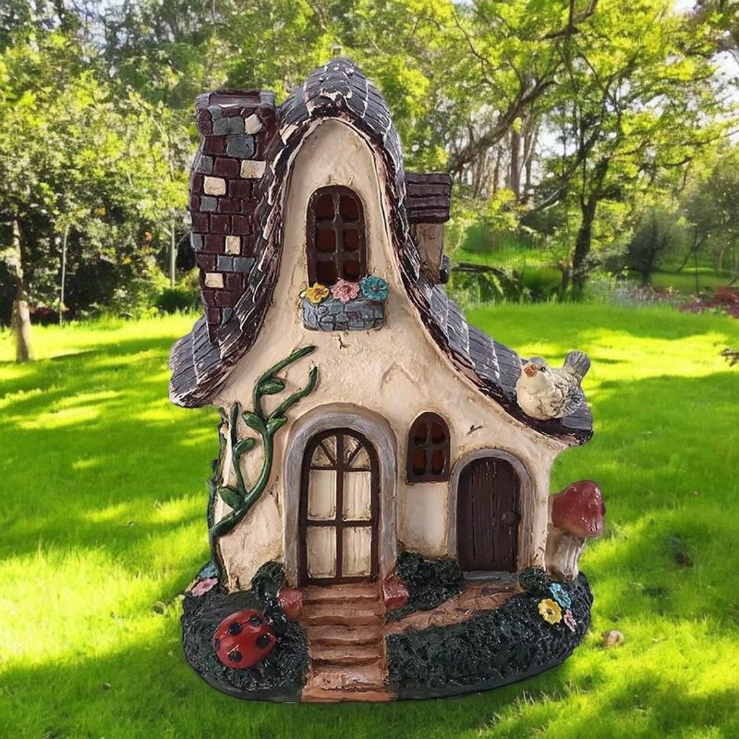 Resin Fairy Tale Dwarf House: Rustic Miniature Garden Cottage - Etsy