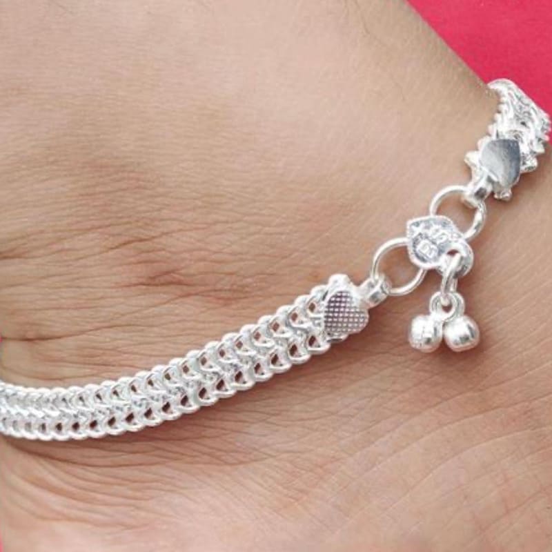 925 Silver Anklet Indian - Etsy