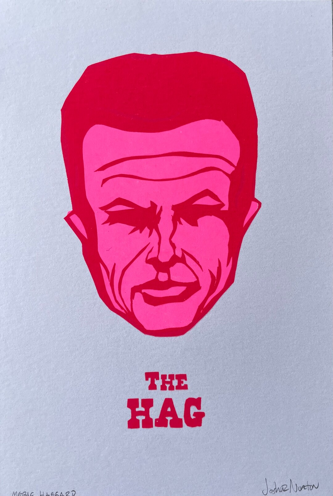 Merle Haggard - the Hag - Outlaw Country Portrait Print - Etsy