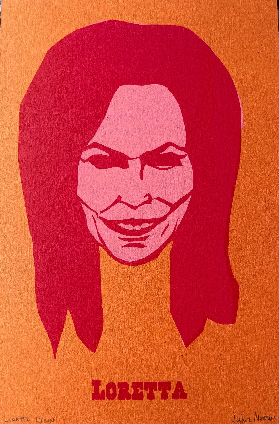 Loretta Lynn - Outlaw Country Portrait Print - Etsy