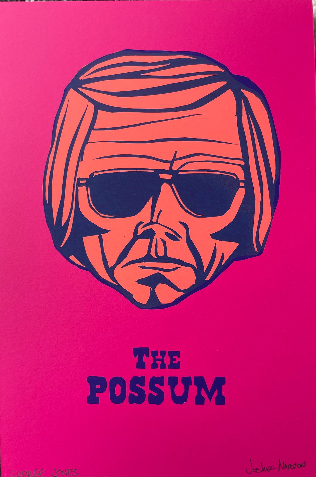George Jones - the Possum - Outlaw Country Portrait Print - Etsy