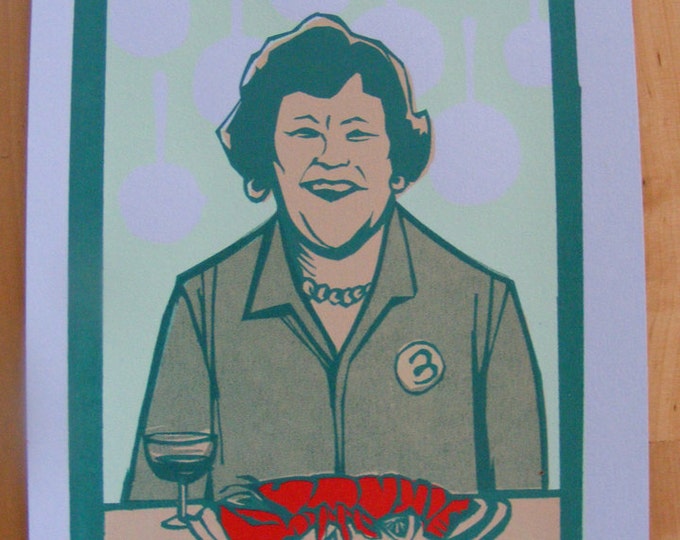 Julia Child Limited Edition Screen Print Purple Variant - Etsy