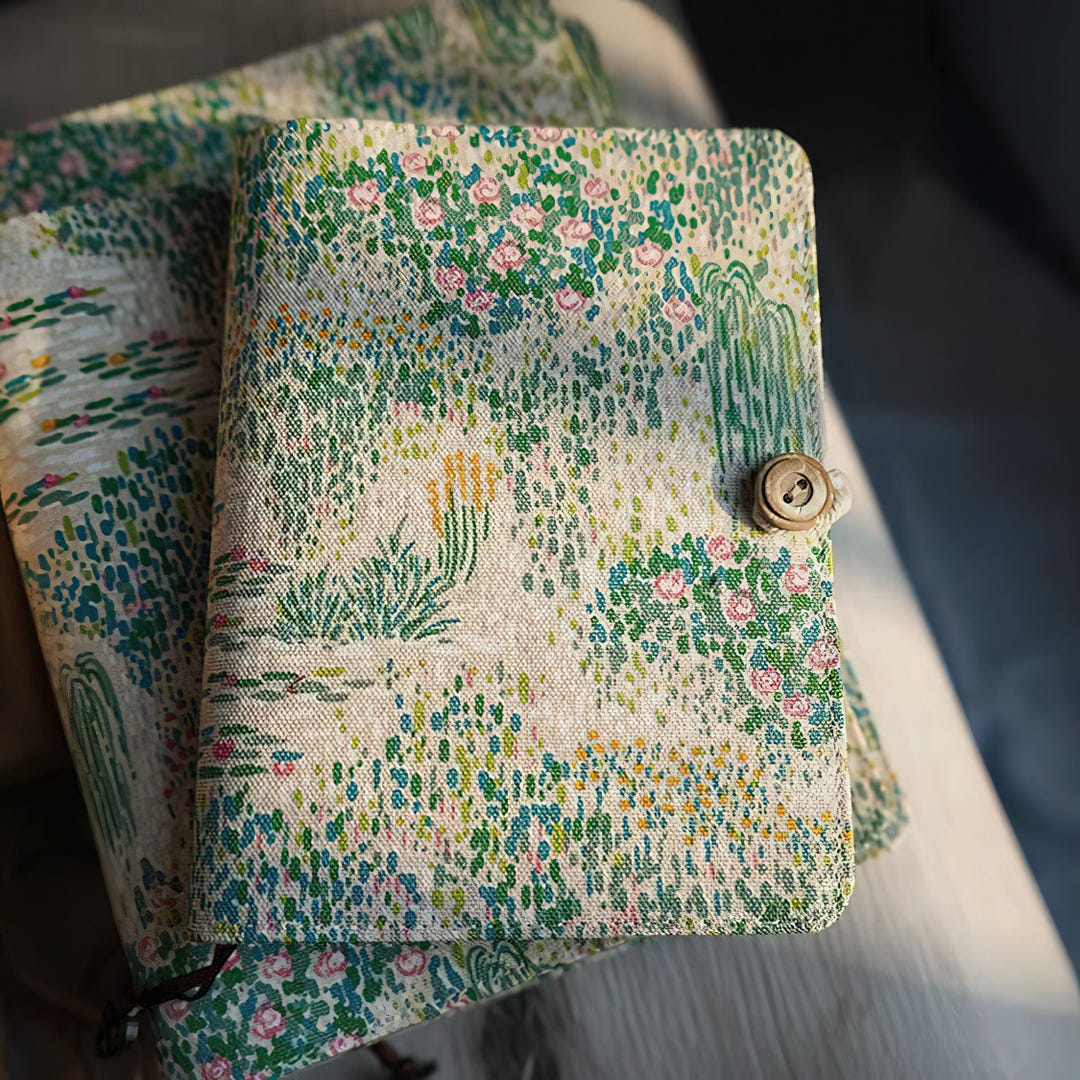 Personalized Embroidered Fabric Journal: A5 A6 Landscape Notepad - Etsy