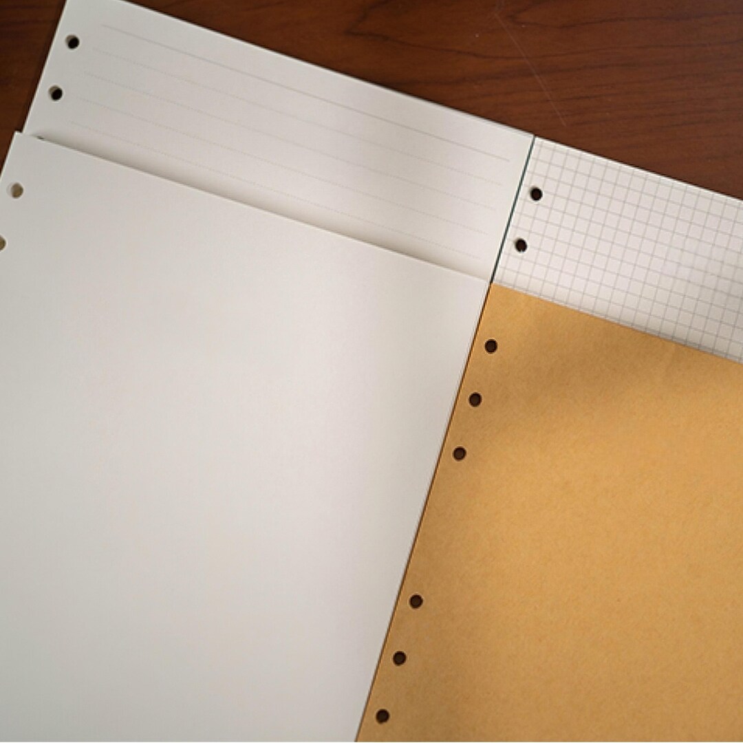 Notebook Paper Refill Insert, A5 A6 Journal Pages, Blank Lined Grid ...