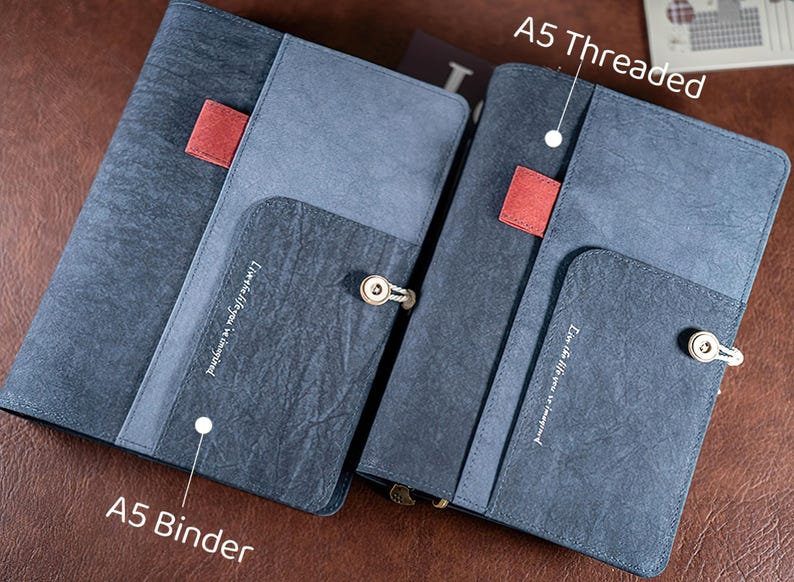 A6 A5 Custom Hand Notebook,retro Binder Rings Journal,fabric Hard Cover ...