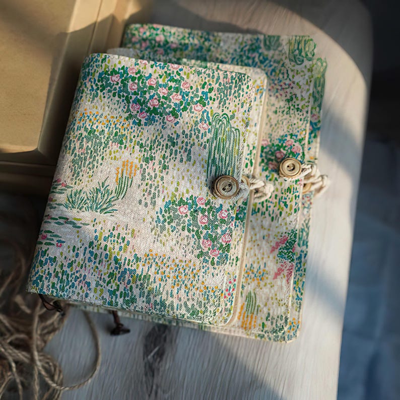 Personalized Embroidered Fabric Journal: A5 A6 Landscape Notepad - Etsy
