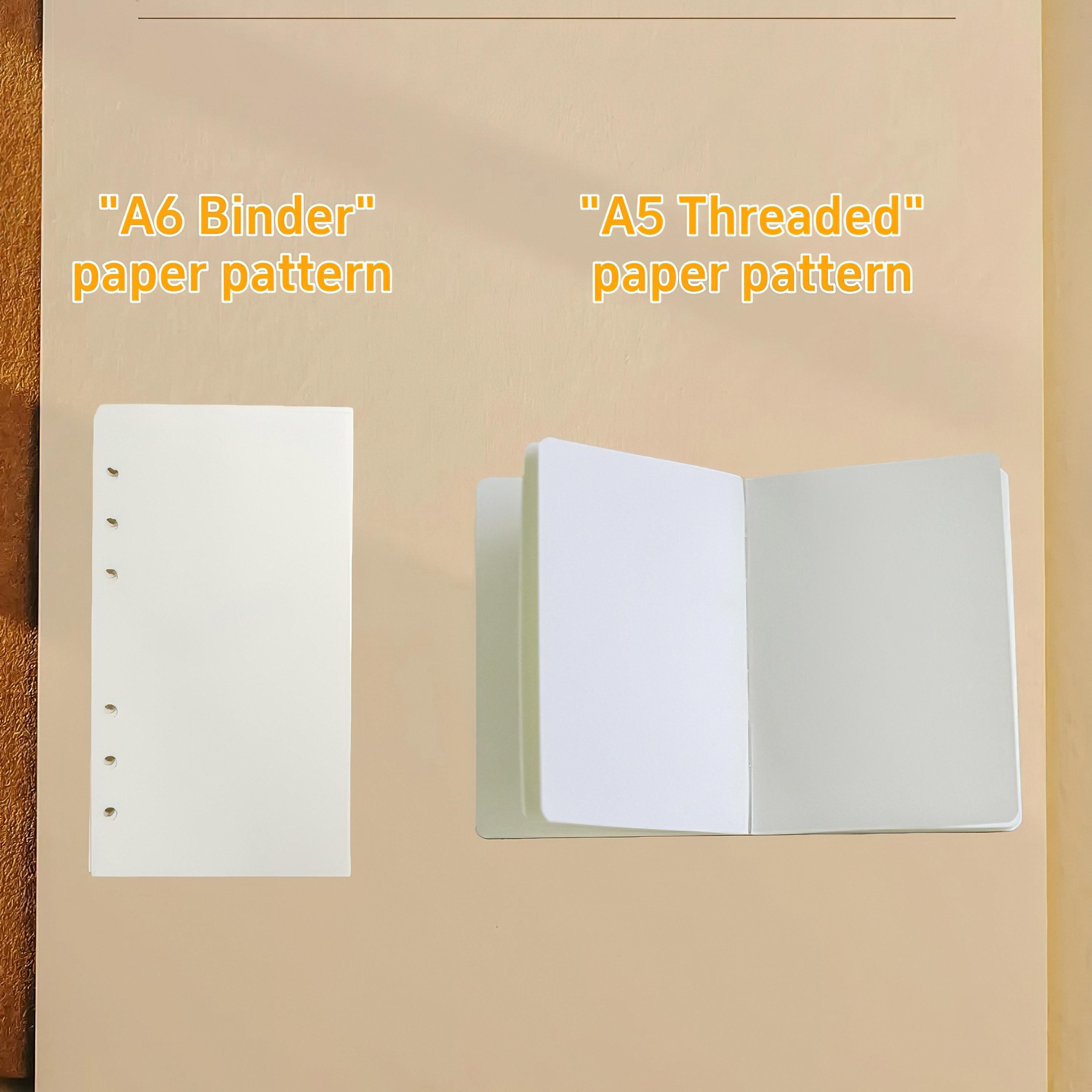 Notebook Paper Refill Insert, A5 A6 Journal Pages, Blank Lined Grid ...