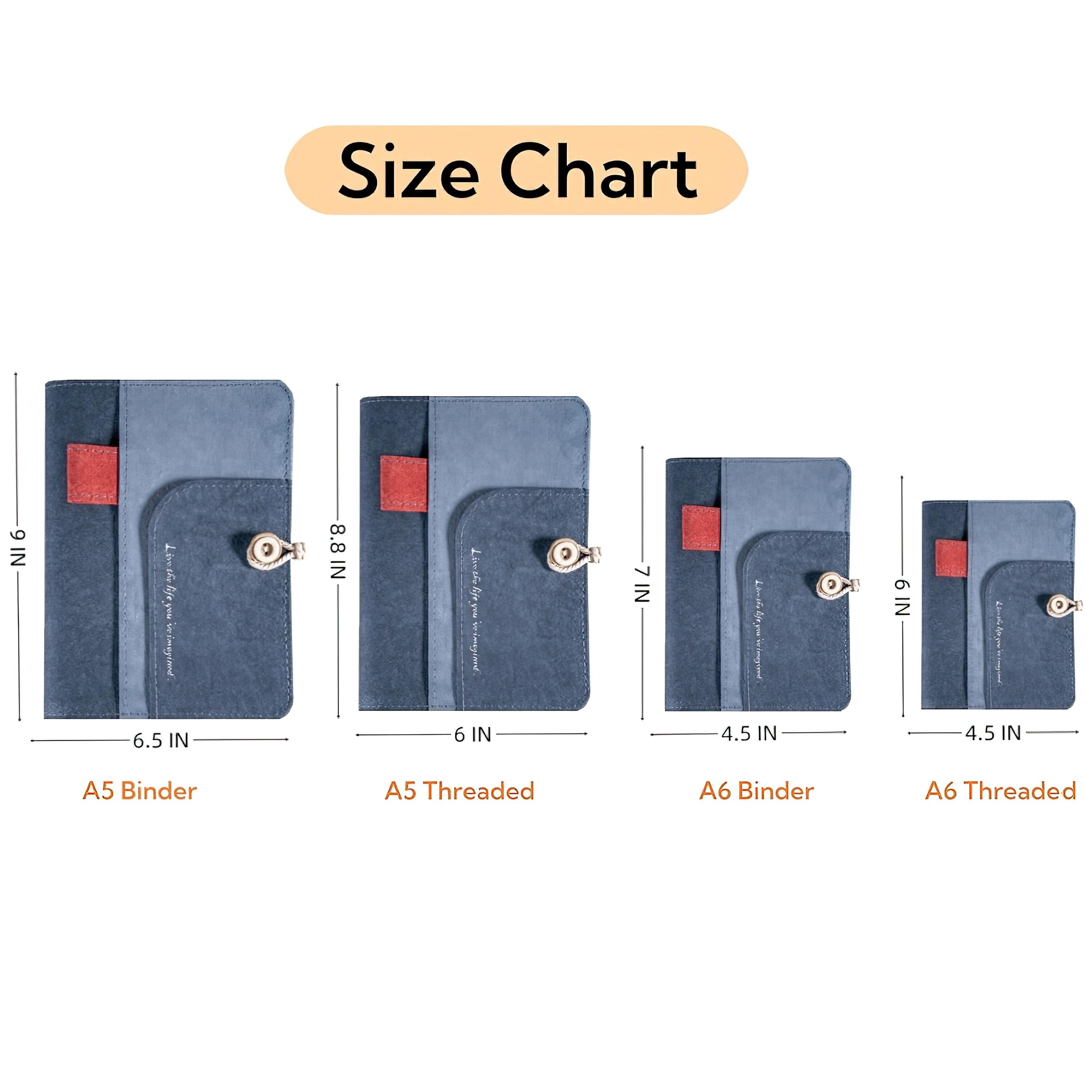 A6 A5 Custom Hand Notebook,retro Binder Rings Journal,fabric Hard Cover ...