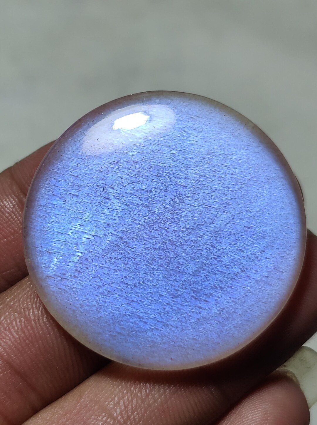 African Moonstone Stones Hand Polished Gemstone, Blue Flashy Natural ...