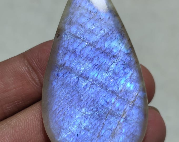 African Moonstone Stones Hand Polished Gemstone, Blue Flashy Natural ...
