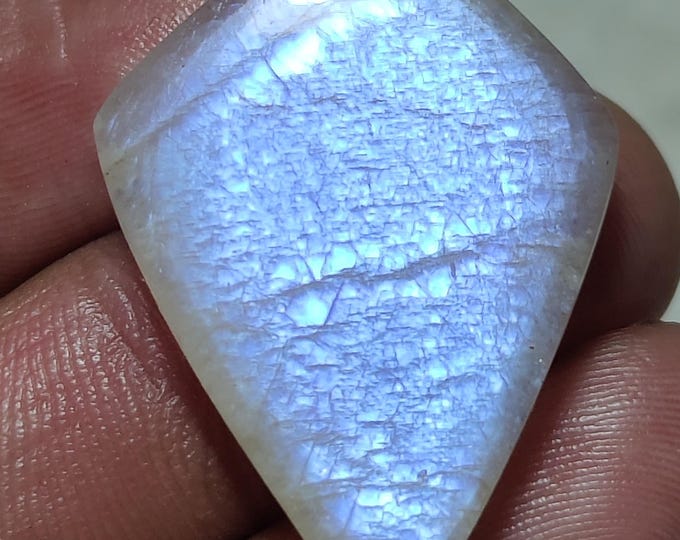 Flashy Blue African Moonstone Fancy Cabochon - Natural Hand Polished ...