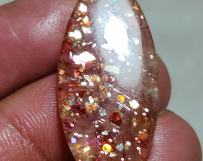 Sunstone Confetti Stone Gemstone: Natural Polished Marquis Stone ...