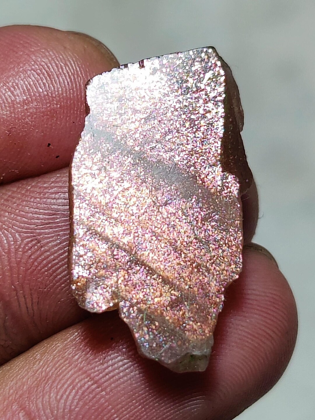 Purple Haze Sunstone Gemstone: Hand Polished, Natural, Raw Slice One ...