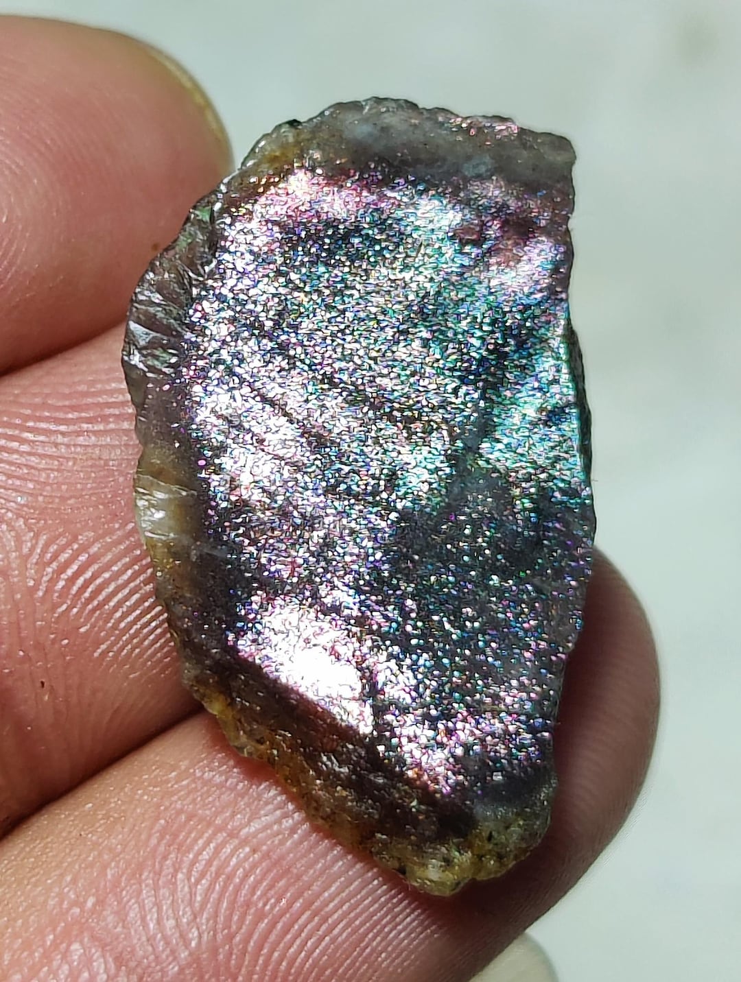 Purple Haze Sunstone Slice: Natural Polished Gemstone (27x16x5 Mm - Etsy