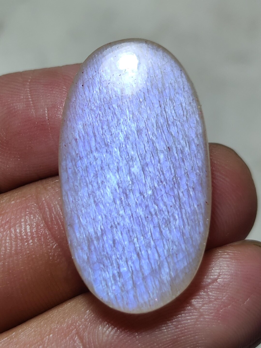 Flashy Blue Flashy African Moonstone Cabachon Gemstone Oval Shape: Hand ...