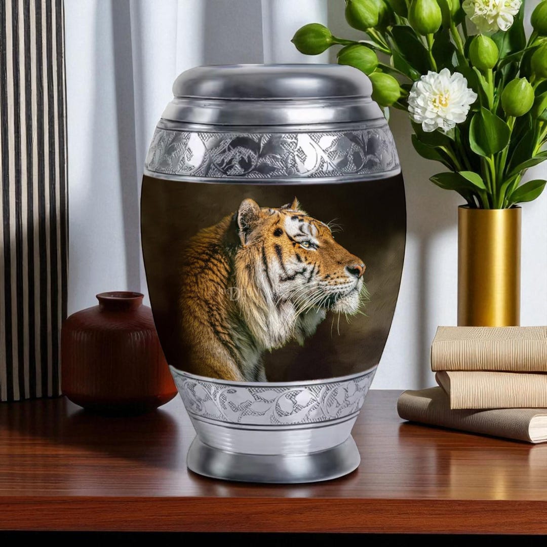 Tiger Cremation Urn – Courageous Soul Memorial Urn – Strength & Majesty ...