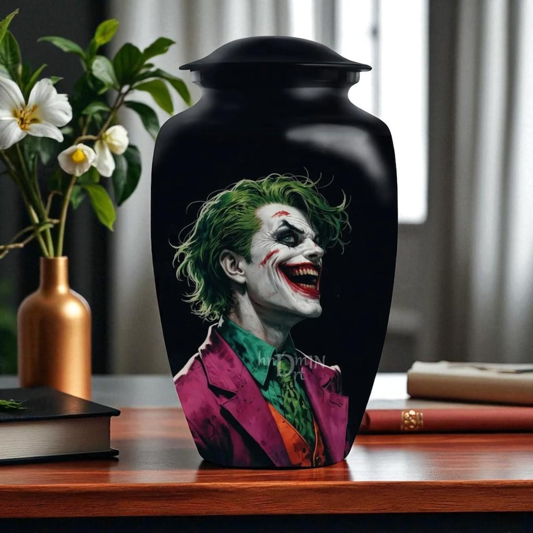 Superhero Cremation Urn Red and Blue Hero Urn for Ashes Unique Tribute ...
