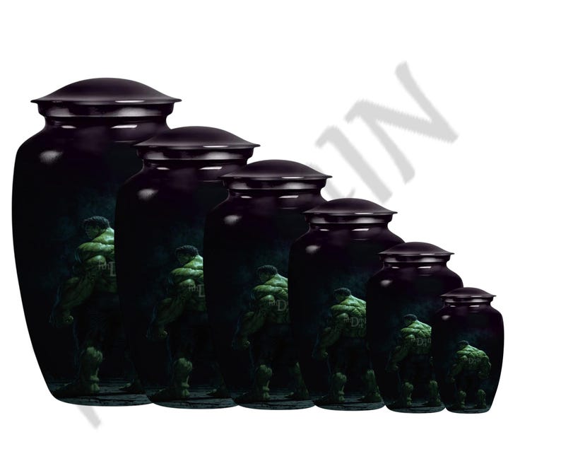 Superhero Cremation Urn Green Hero Urn for Ashes Unique Tribute Urn for ...