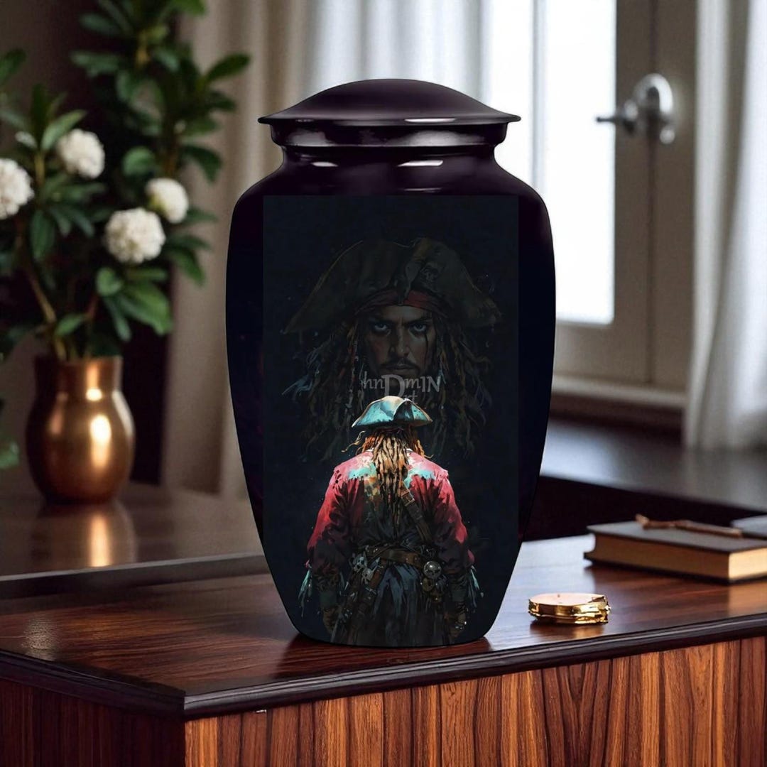 Pirate Captain Cremation Urn Swashbuckling Hero Memorial Urn | Bold ...