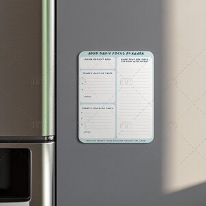 ADHD Daily Focus Planner Printable | Task Organizer for Neurodivergent ...