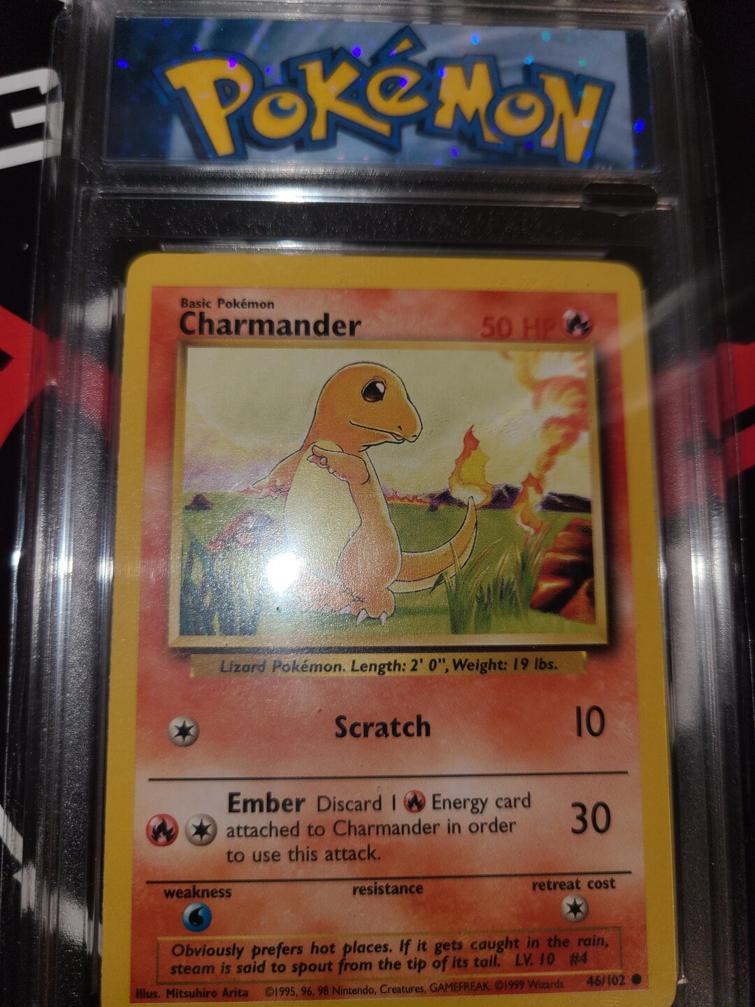 Authentic Pokemon Charmander Base Set Holographic Foil Custom Slab - Etsy