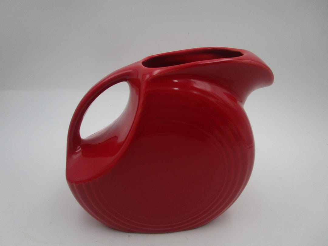 Vintage Fiestaware Scarlet Large Disc Pitcher - Etsy