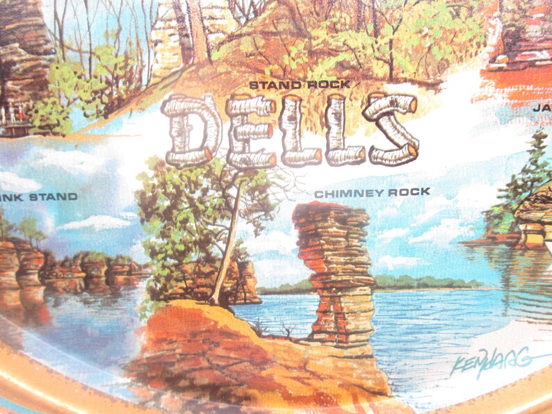 1960s Wisconsin Dells Souvenir Plate Ken Haag Artist - Etsy